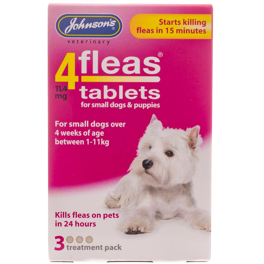 Johnsons 4fleas Tablets for Puppies And Small Dogs 3 Tablets — Pet ...